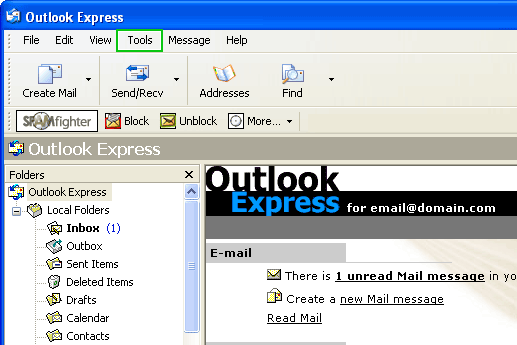 Outlook Express istemcinizi Gmail Hesabınız ile senkronize etmek ...